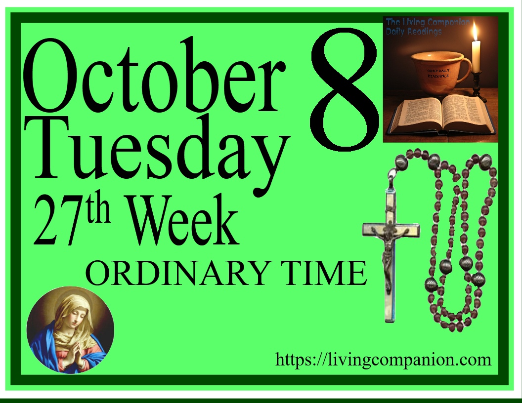 Daily Reflection - October 8 (27th Week in Ordinary Time) - THE LIVING ...
